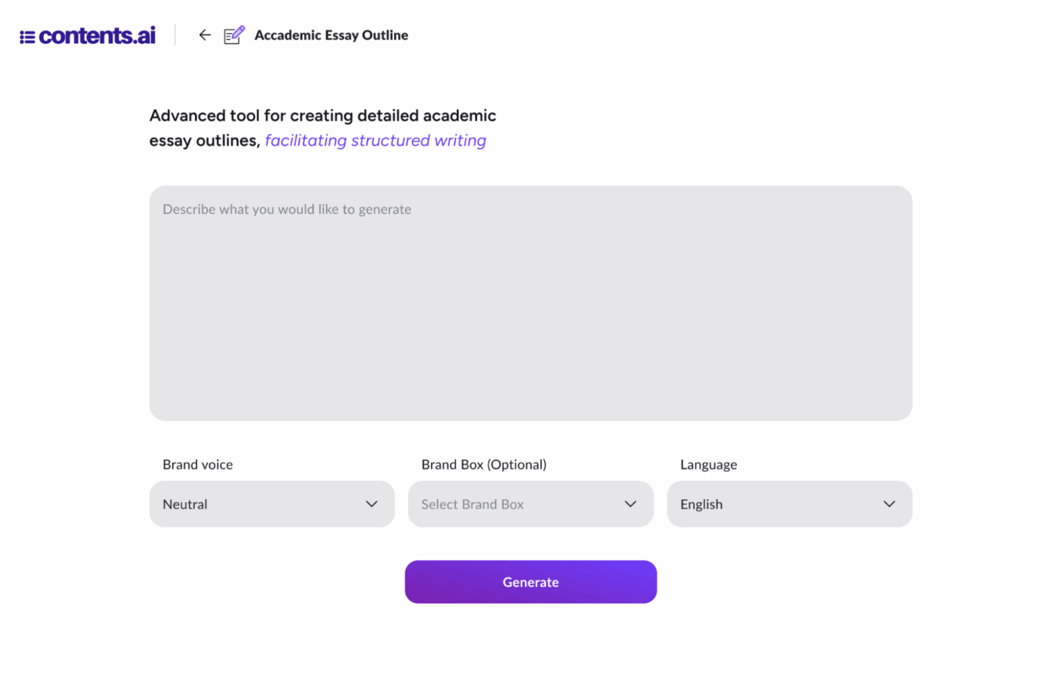 Guide to the Academic Essay Outline Tool in Contents - Contents.com