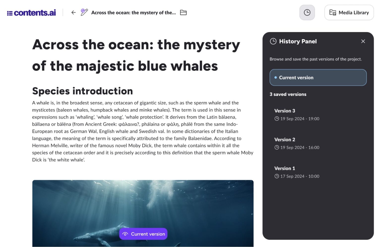 What Is Version History in Contents - Contents.com